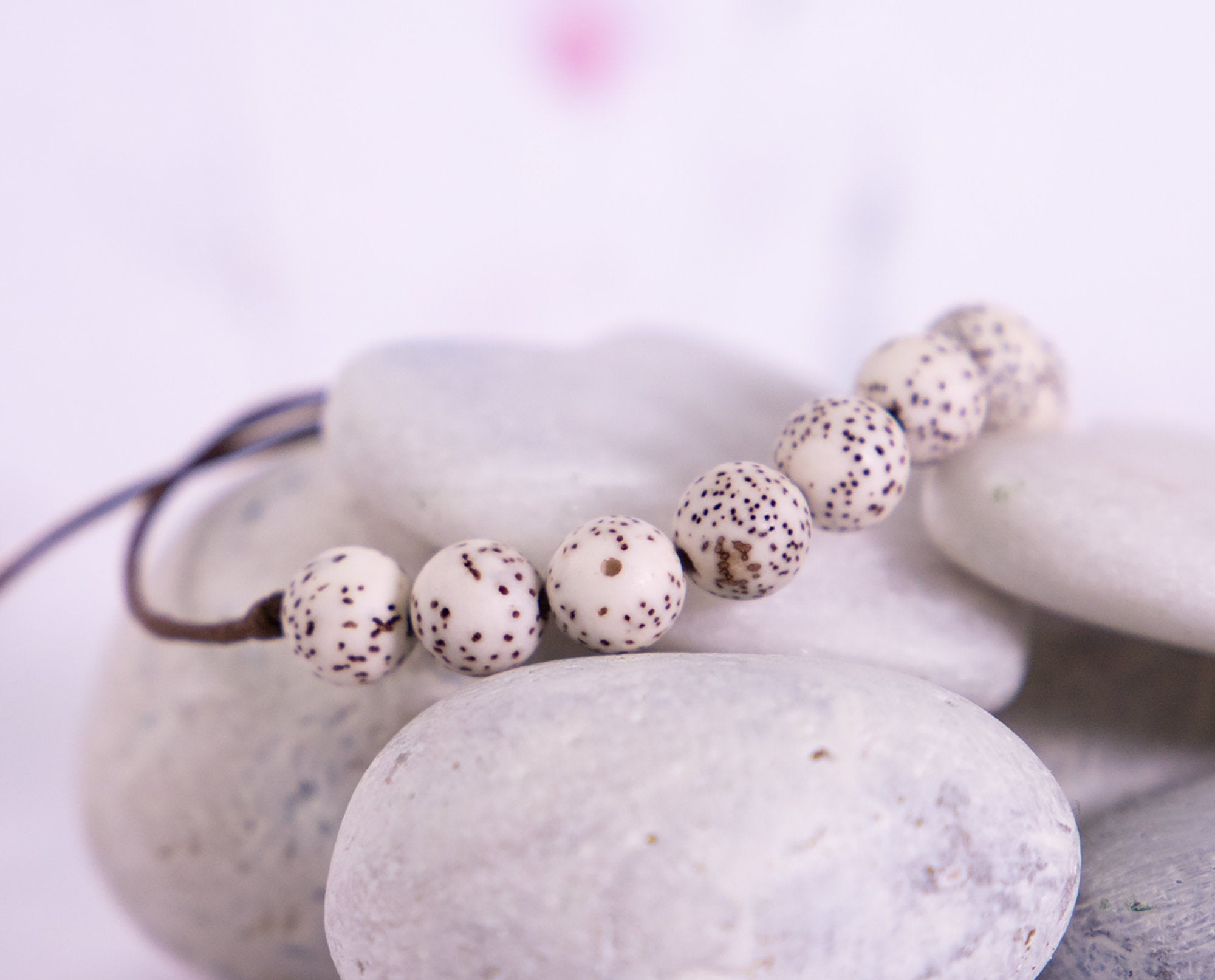 Lotus Seed or Bodhi Bead Bracelet for mindfulness meditation calming and anxiety relieving